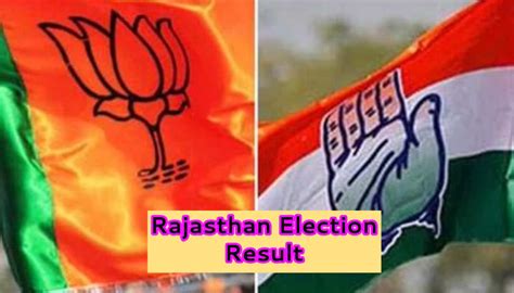 Rajasthan Election Result 2023 Constituency And Party Wise Live Eci