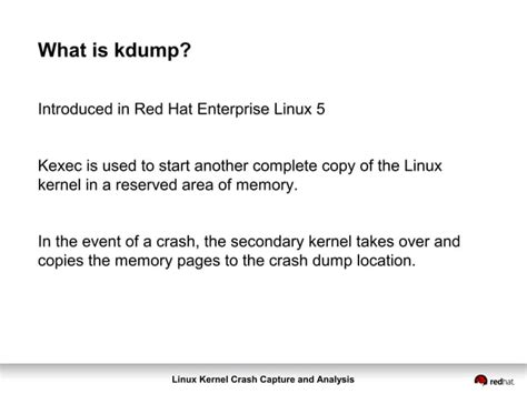 Linux Crash Dump Capture And Analysis Ppt