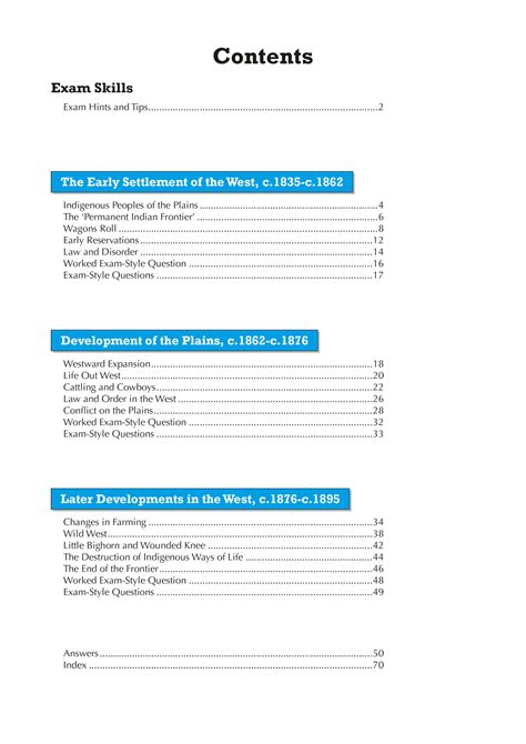 Grade 9 1 Gcse History Edexcel Topic Guide The American West C1835