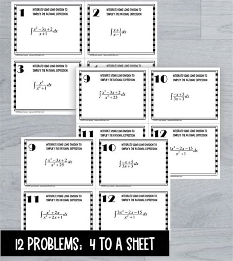 Calculus Integration Of Rational Functions By Long Division By Joan Kessler