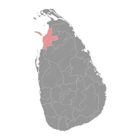 Premium Vector Mannar District Map Administrative Division Of Sri