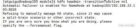 已经是高可用的集群namenode切换active状态。 hdfsnamenode转换状态 csdn博客