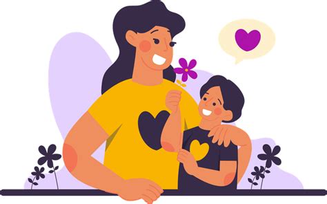 10082 Madre Abrazando A Su Hijo Ilustraciones Gratis En Svg Png