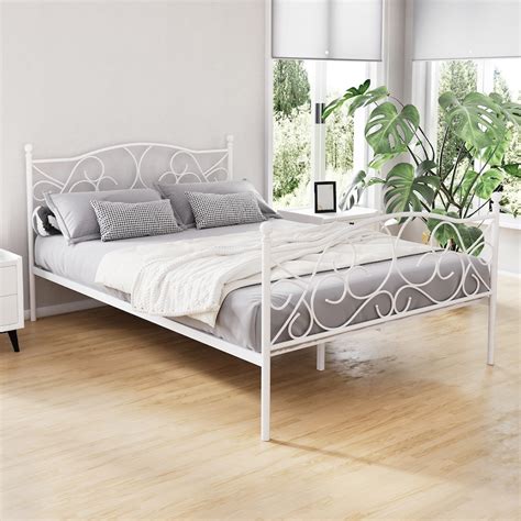 Buy 1 192x140cm Artiss Metal Bed Frame Double Size Bed Base Platform