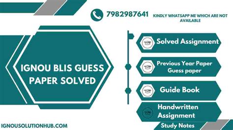 Ignou Blis Guess Paper Solved Ignou Solved Assignment