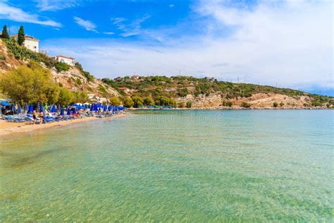 A View Of Pythagorion Beach Samos Island Greece Stock Image Image