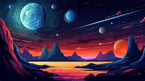 รูปพื้นหลังเกม Aurora Planet พื้นหลัง ช่องว่าง สีแดง จักรวาลภาพพื้น