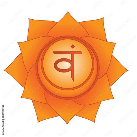 Svadhisthana Sexual Second Sacral Chakra Symbol Stock Vector Adobe