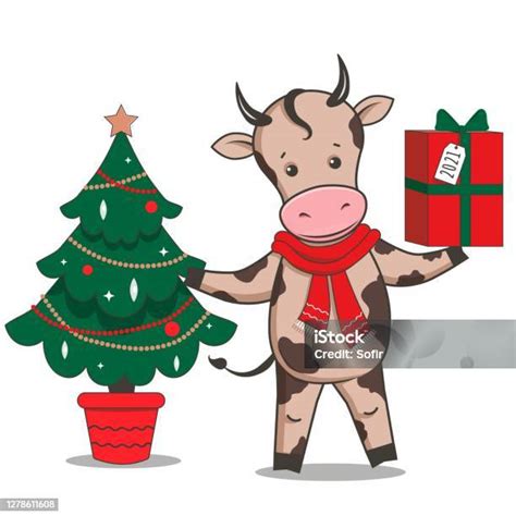 2021년 의 황소 조디악 기호 벡터 만화 귀여운 송아지 캐릭터 2021년에 대한 스톡 벡터 아트 및 기타 이미지 2021년 가공의 인물 겨울 Istock