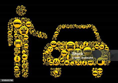 자동차 딜러 자동차와 자동 복구 아이콘 배경 검은색에 대한 스톡 벡터 아트 및 기타 이미지 검은색 교통수단 기계공 Istock