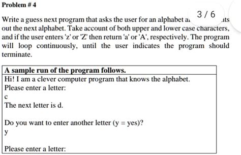 Write Solution In C Problem 4 3 6 Write A Guess Next Program That