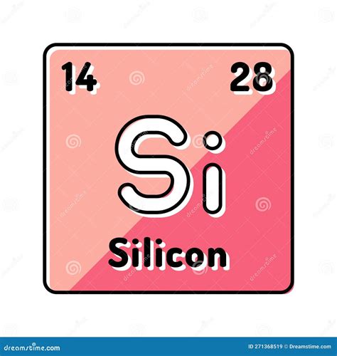 Silicon Chemical Element With 14 Atomic Number Atomic Mass And