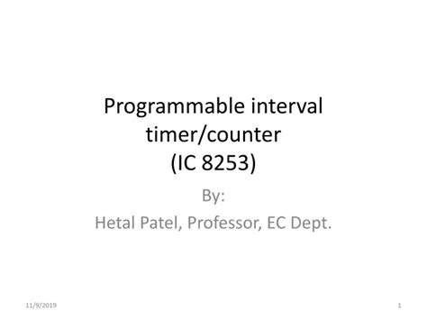Ppt Programmable Interval Timercounter Ic 8253 Powerpoint