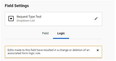 Forms And Logic Renaming Drop Down Item Removes Logic At Form