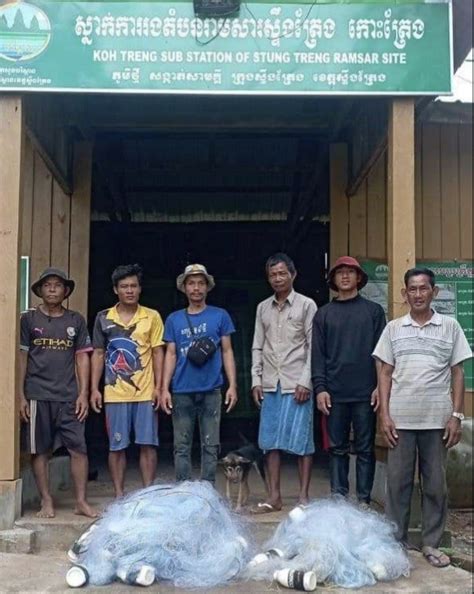 ក្រុមអភិរក្សត្រីមេពូជចុះល្បាតឃាត់ខ្លួនអ្នកនេសាទ១១នាក់អប់រំនិងដកហូតឧបករណ៍នេសាទខុសច្បាប់ជាច្រើន