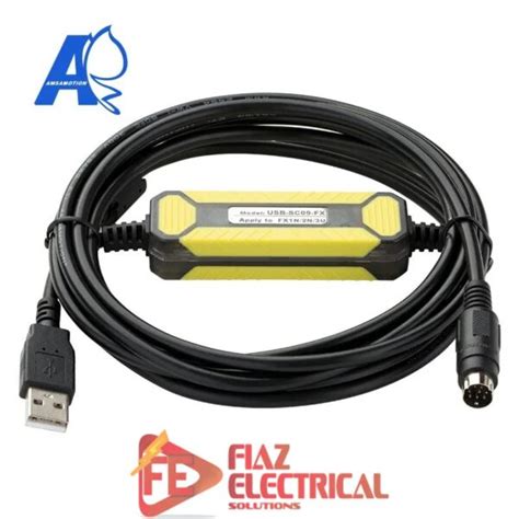 Mitsubishi PLC Programming Cable USB SC09 FX In Pakistan Black Fiaz Electrical Solutions