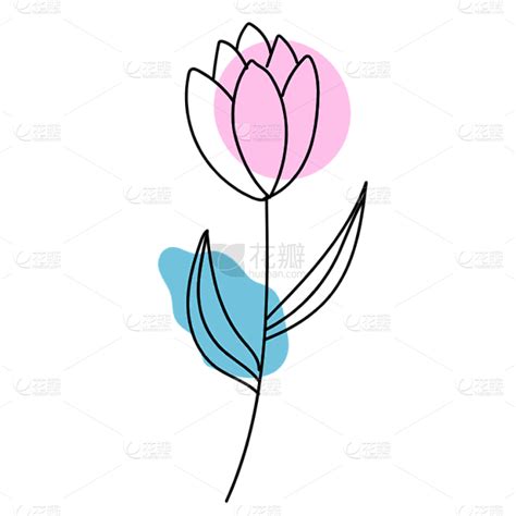 手绘 简笔画花卉植物元素 SVG3