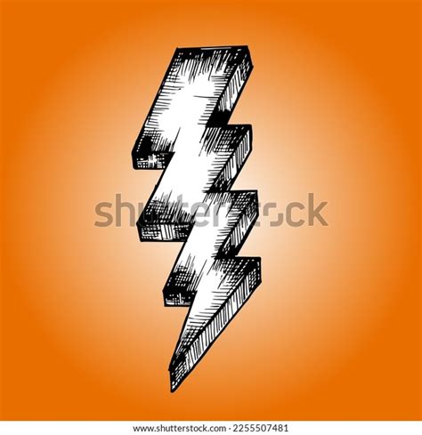 Lightning Background Gradation Doodle Sketch Stock Vector Royalty Free
