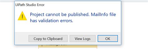 Error While Publishing Th Project Academy Feedback UiPath Community