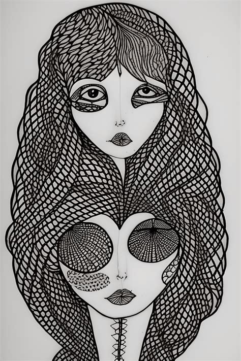 Zentangle Girl Graphic · Creative Fabrica