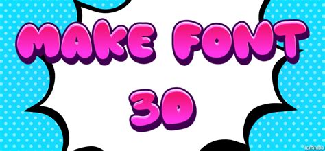 Make Font 3d Text Effect And Logo Design Font