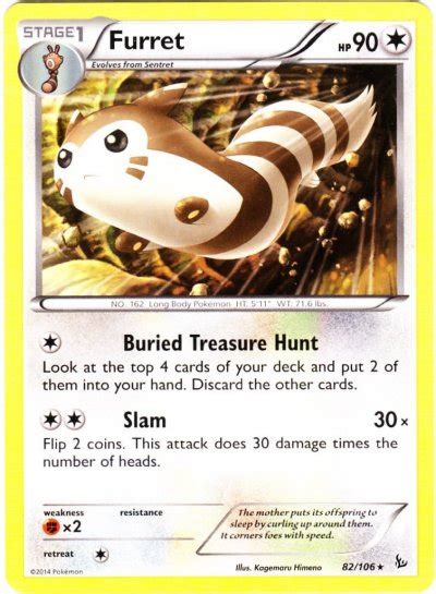 Serebii net Pokémon Card Database Flashfire 82 Furret