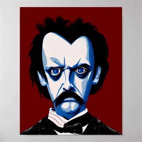 Edgar Allan Poe Poster Abstract And Creepy Poster Zazzle
