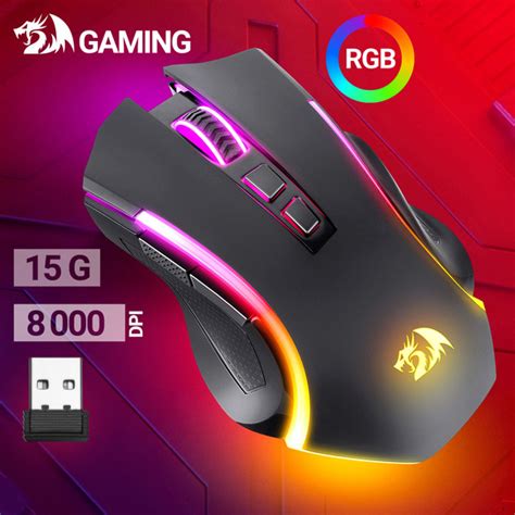 Игровая мышь беспроводная Redragon Griffin 78069, черный - купить по ...