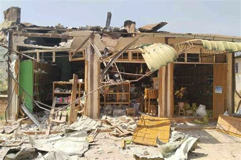 ချောင်းဦးမြို့ ထွေအုပ်ရုံးနှင့် ရဲစခန်းကို ဒရုန်းဖြင့် ဗုံးကြဲတိုက်ခိုက် ၊ ၄ ဦးသေဆုံး Bur