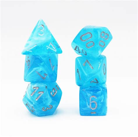 Chessex Luminary Sky With Silver Dice Glow In The Dark Eventeny