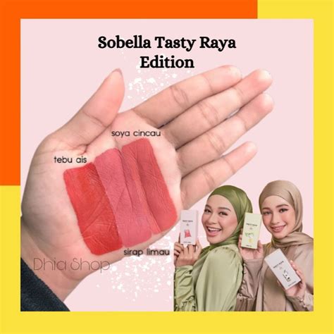 Lipmatte Sobella Tasty Raya Edition Sobella Lip Matte Lipstick Raya 2022 Tebu Ais Soya Cincau