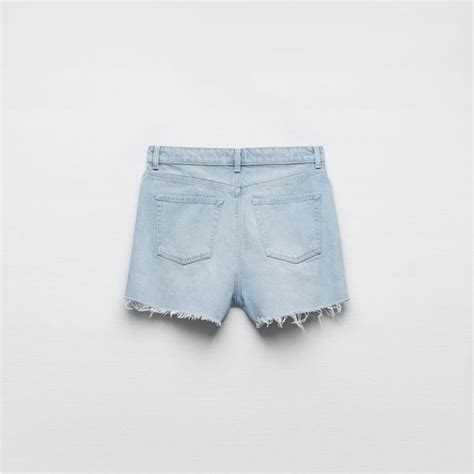 Zara Shorts Zara Light Blue Cut Out Denim Shorts Poshmark