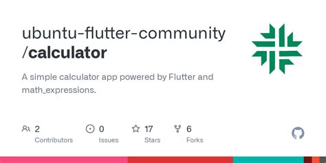 Github Ubuntu Flutter Communitycalculator A Simple Calculator App Powered By Flutter And