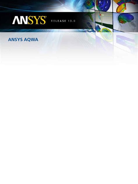 Ansys Aqwa Brochure Download Free Pdf Simulation Structural Analysis