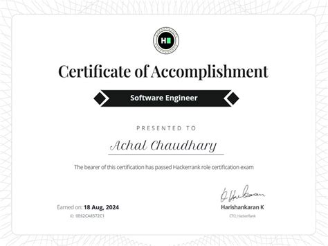 Achal Chaudhary On Linkedin Softwareengineering Hackerrank
