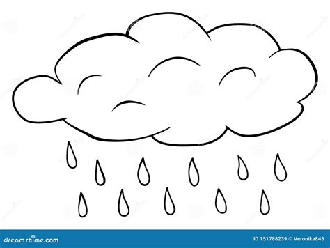 La Nube Con Lluvia Cae El Clipart El Agua Del Vector Cae El Ejemplo Del