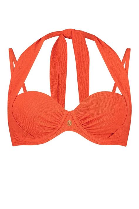 Ten Cate Beach Tc Wow Voorgevormde Beugel Bikinitop Met Textuur Rood