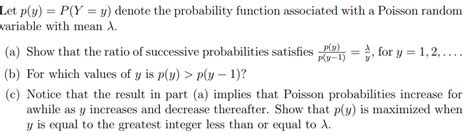 Solved Let P Y P Y Y Denote The Probability Function Chegg Com