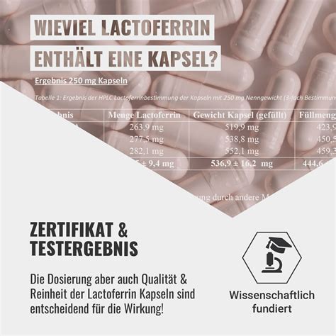 HFQ - Lactoferrin Kapseln hochdosiert für Immunsystem & Eisenmangel