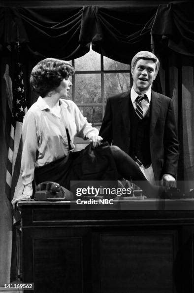 Ann Risley As Rosalynn Carter Joe Piscopo As Jimmy Carter During The