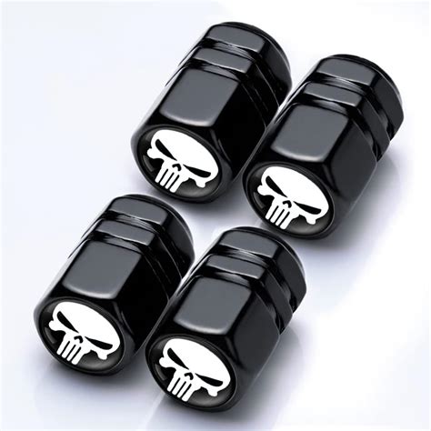 Amazon ZKFAR Pack 4 Skull Car Wheel Tire Valve Stem Caps
