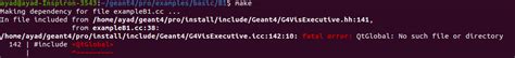 QtGlobal Not Found When Compiling B1 Example Geant4 V11 2 Getting