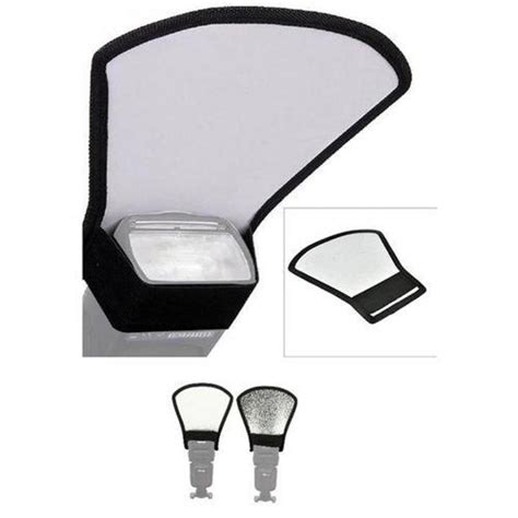 flash diffuser universal silver and white 2 in 1 bounce reflector daraz pk