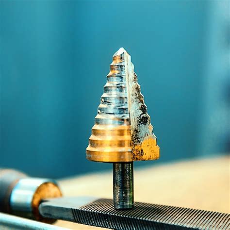 Premium Photo Drill Bit Or Turner In Shape Of Cone Closeup Object Looks Like Christmas Tree