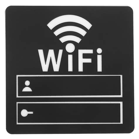 Ounona Wifi Password Sign Wall Display Sign Sticker Rewritable Account Password Wifi Sign For