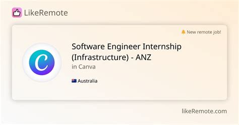 📩 Software Engineer Internship Infrastructure Anz At 🏢 Canva 📍remote Job In 🇦🇺 Australia
