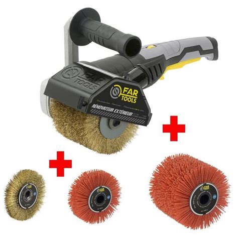 FARTOOLS PACK REX120C RENOVATEUR EXTERIEUR BROSSE METALLIQUE DE