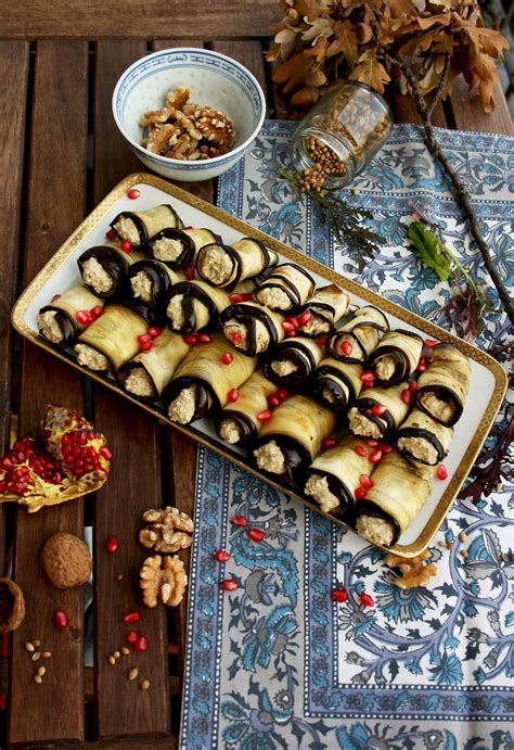 Georgian Eggplant Rolls With Walnuts Happy Kitchen