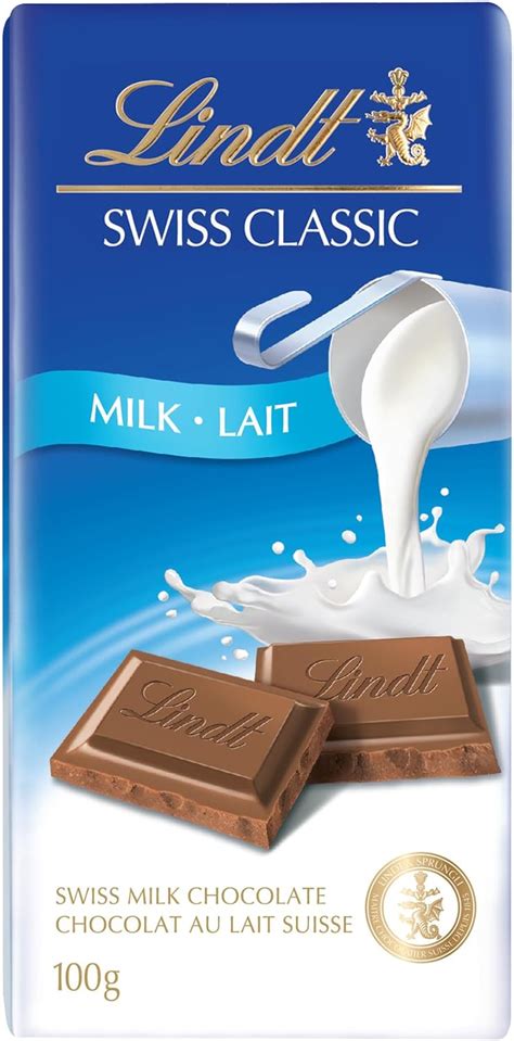 Lindt Swiss Classic Milk Chocolate Bar 100g Pack Of 1 Amazonca
