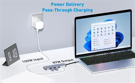 Uantin Usb C Hub With 4k Hdmi100w Power Delivery3 Usb A Data Ports5